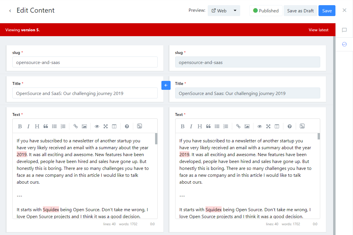 Features - Squidex CMS